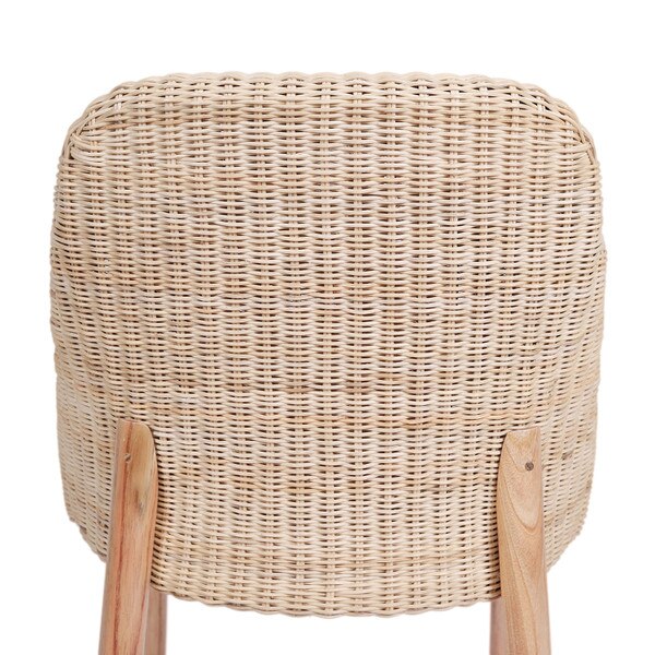 Sahara Rattan Weave Counterstool With Wood Legs, Natural