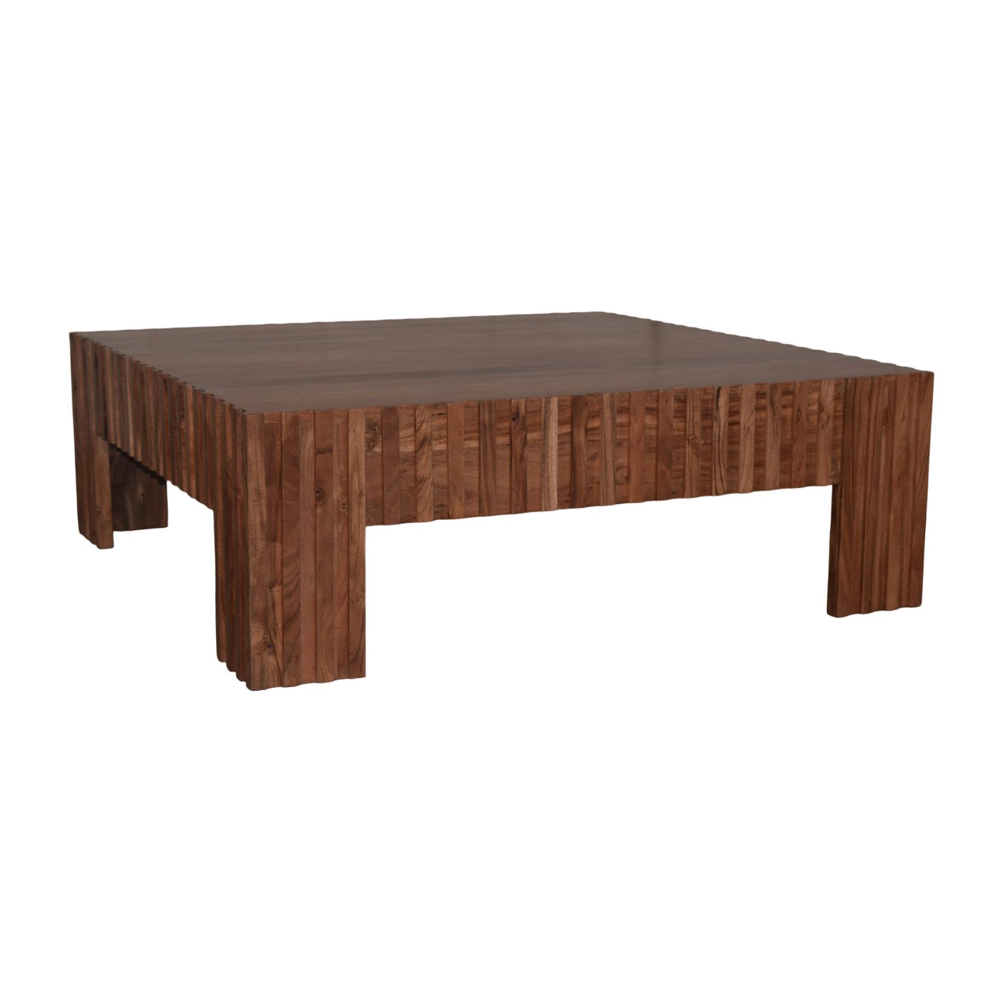 Hugo Wide Leg Fluted Square Coffee Table