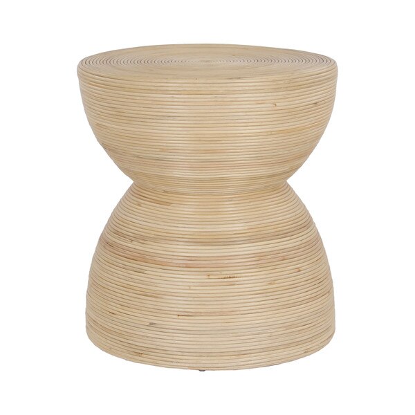 Alina Rattan Hourglass Pedestal Dining Table Base (Glass Top Not ...