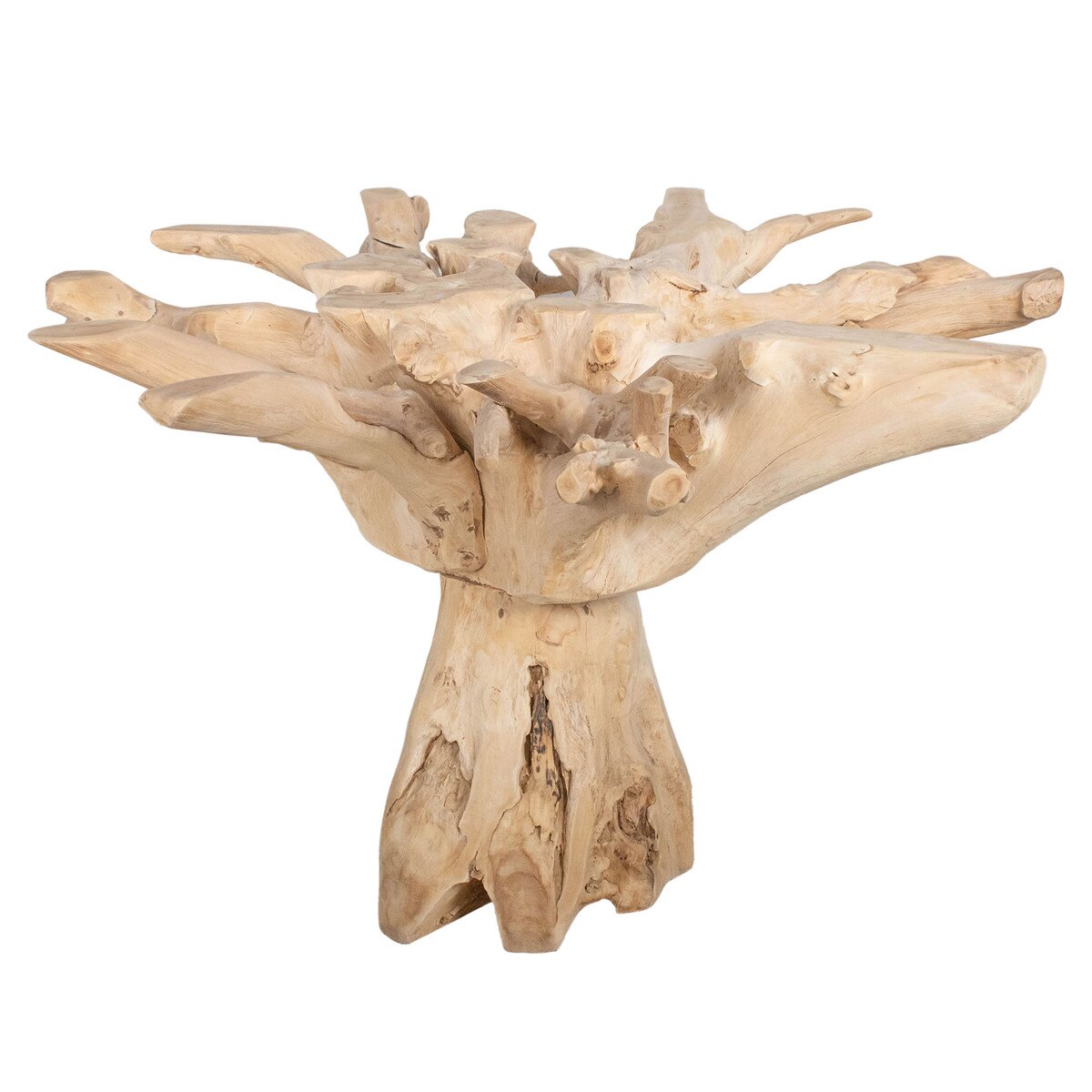 Natura 47" Dining Table Base, Natural (Glass Top Not Included),