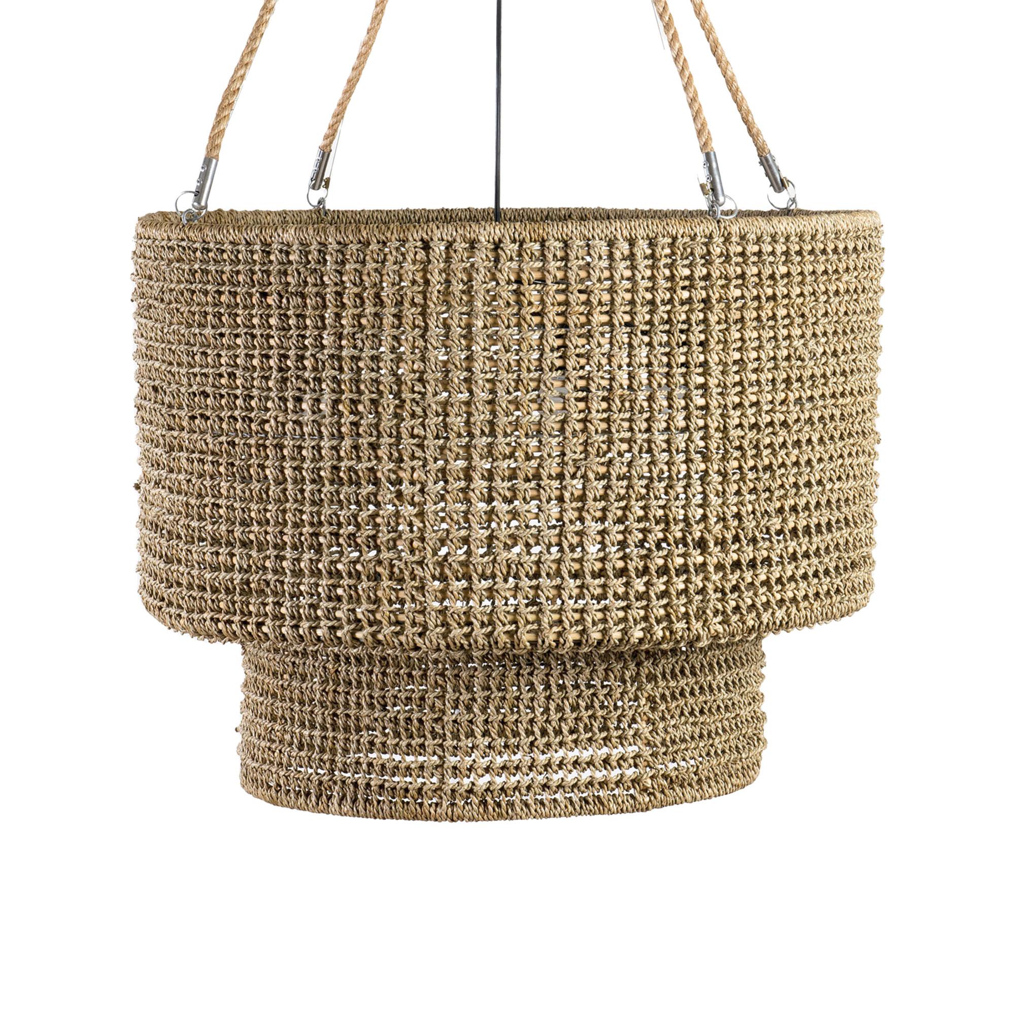 32" Sultan Woven Manila Rope Chandelier