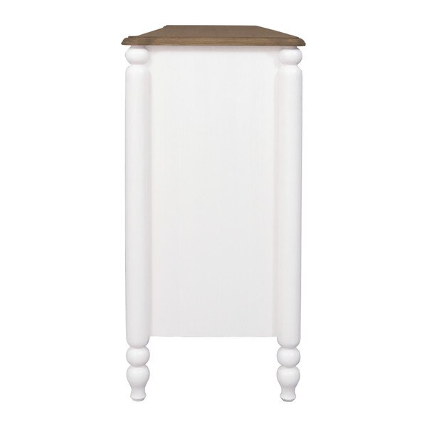 Ashford Turned Leg Sideboard, 63"W, Off-White/Chestnut Brown