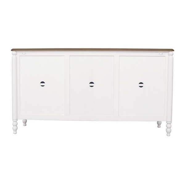Ashford Turned Leg Sideboard, 63"W, Off-White/Chestnut Brown