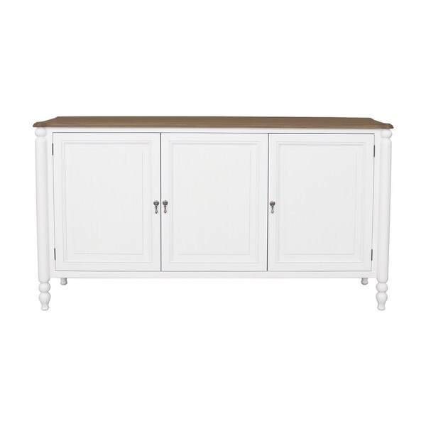 Ashford Turned Leg Sideboard, 63"W, Off-White/Chestnut Brown