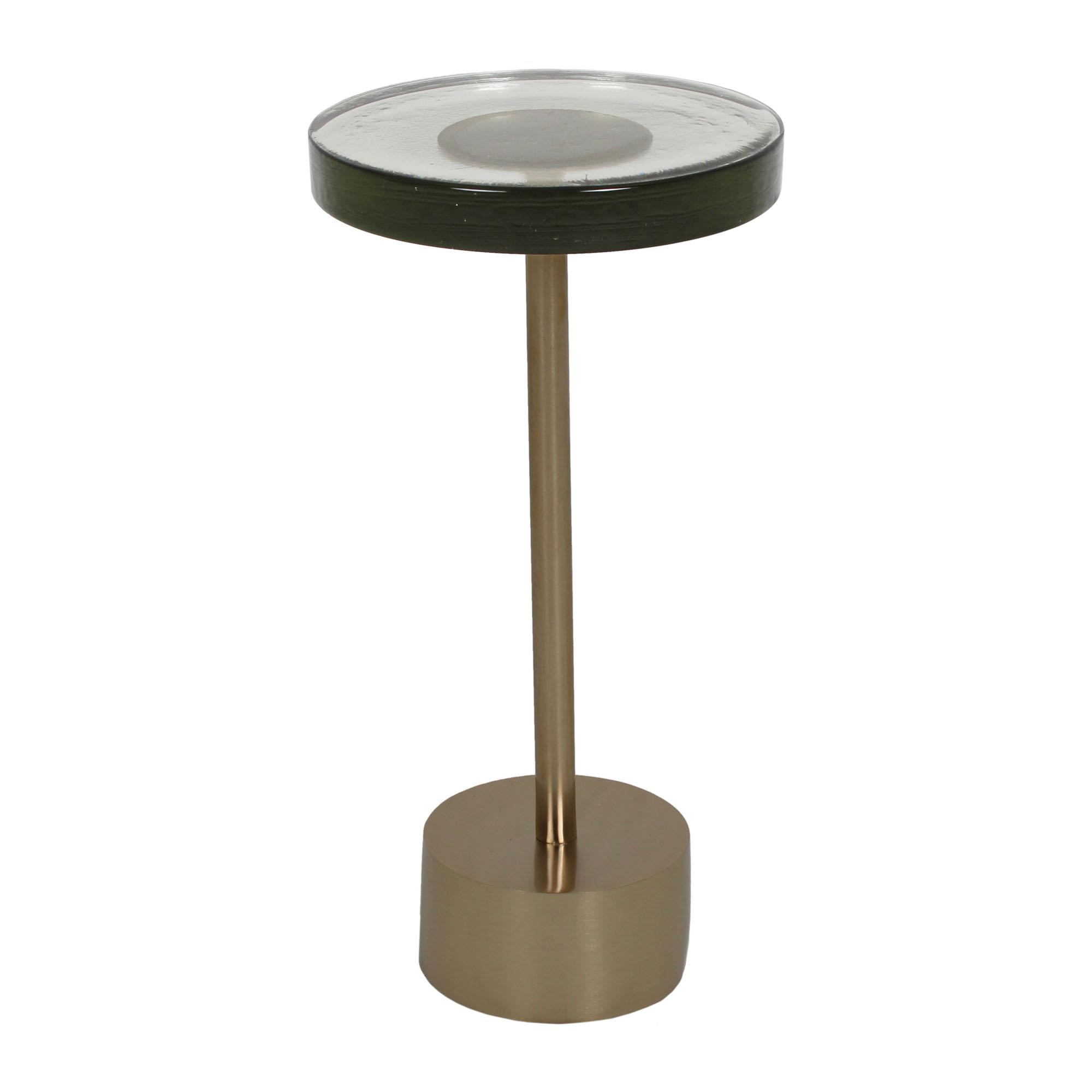 Chunky Glass Top Martini Table