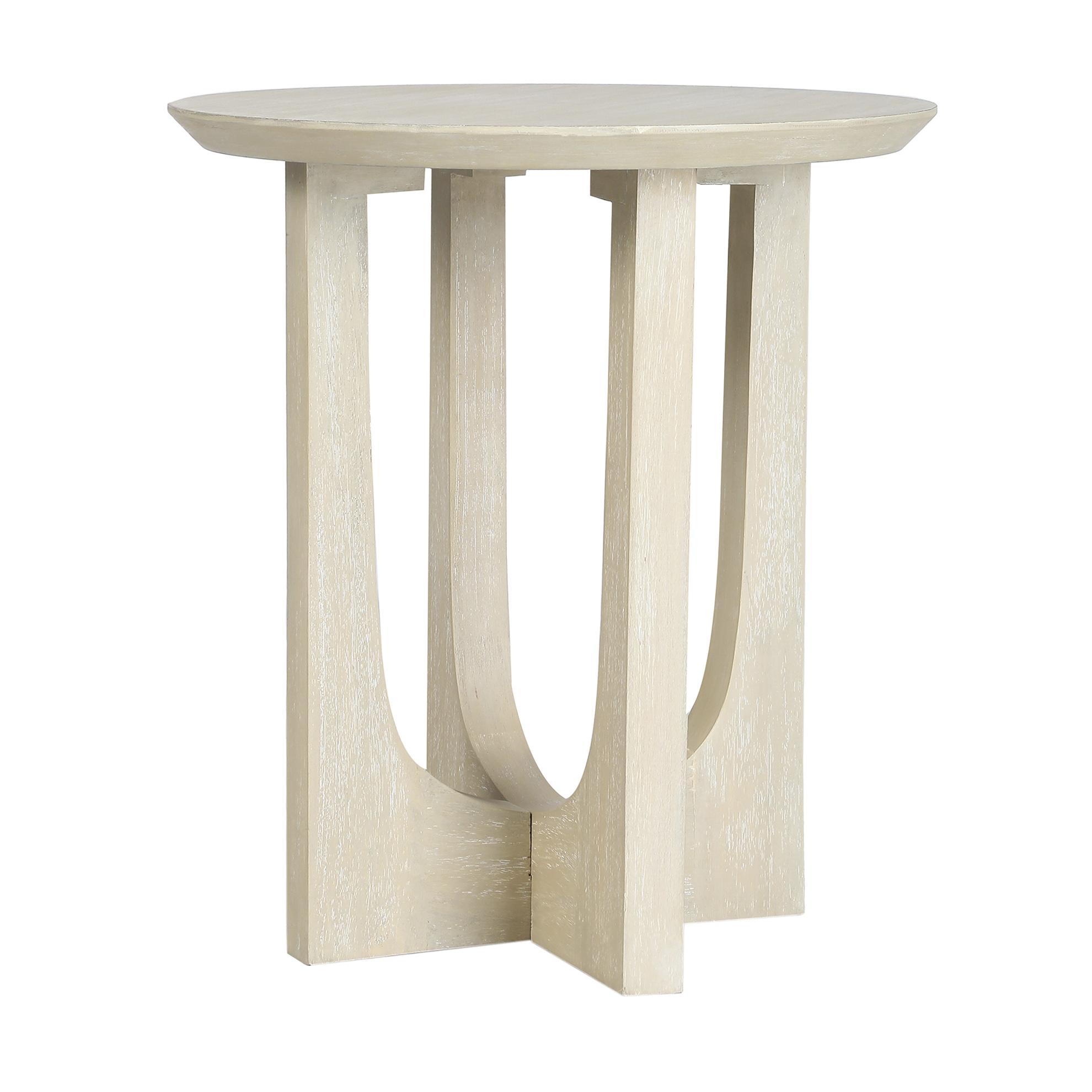 Indigo Road by Egypt Sherrod Reverse Arch Side Table, Ivory