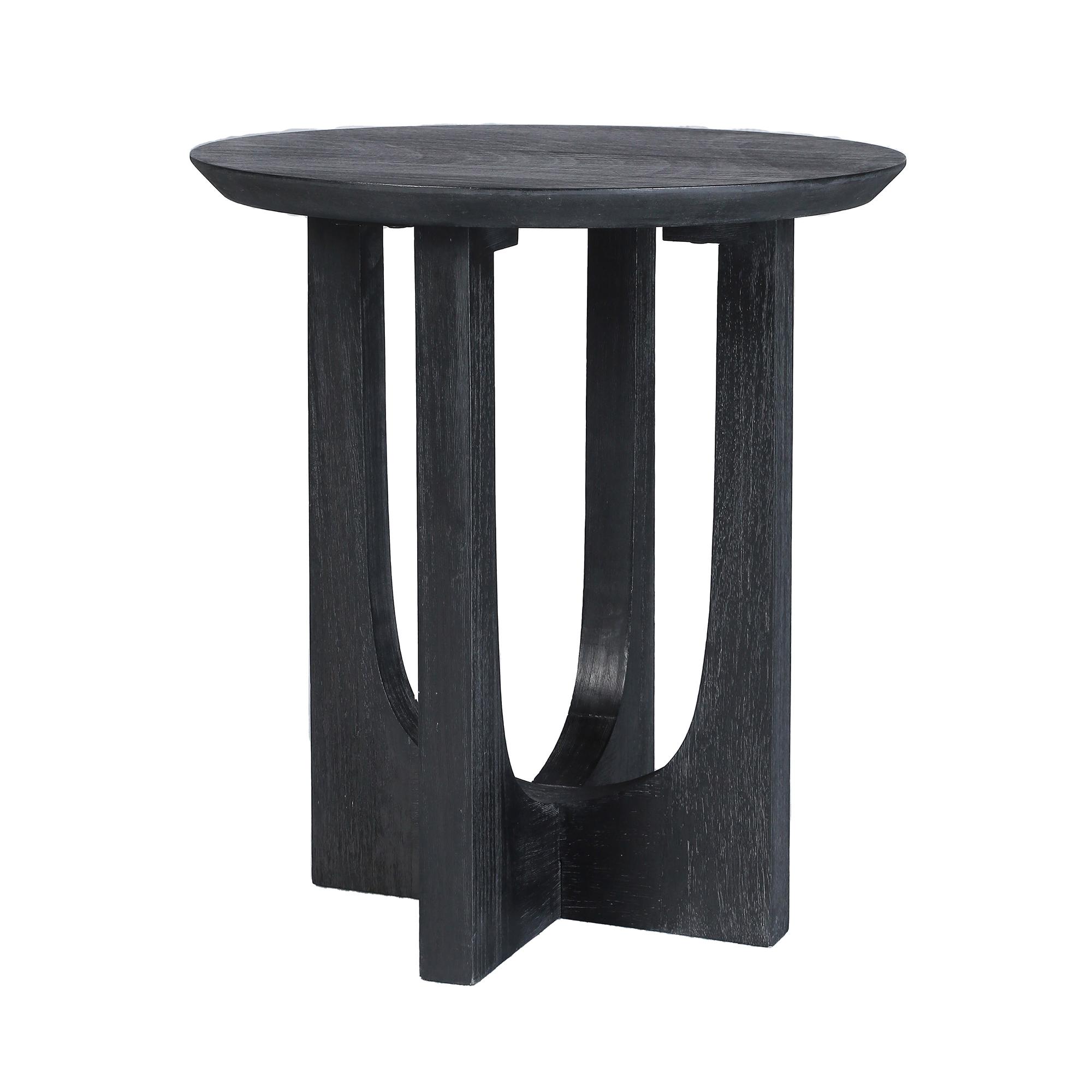 Indigo Road by Egypt Sherrod Reverse Arch Side Table, KD, Matte Black
