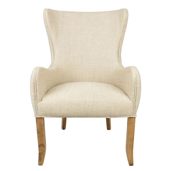 Scarlett Wing Back Club Chair, Beige